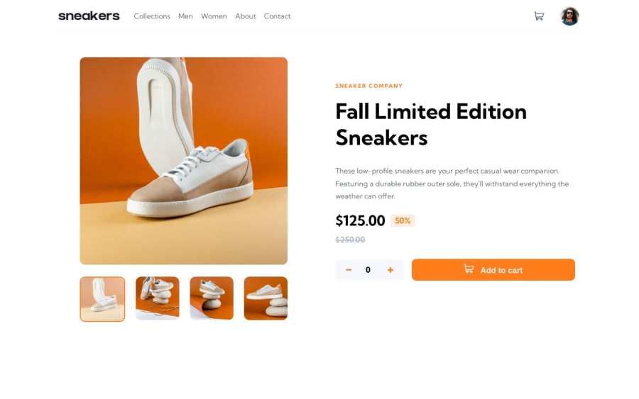 Frontend Mentor Responsive E Commerce Product Page Using Html Css And