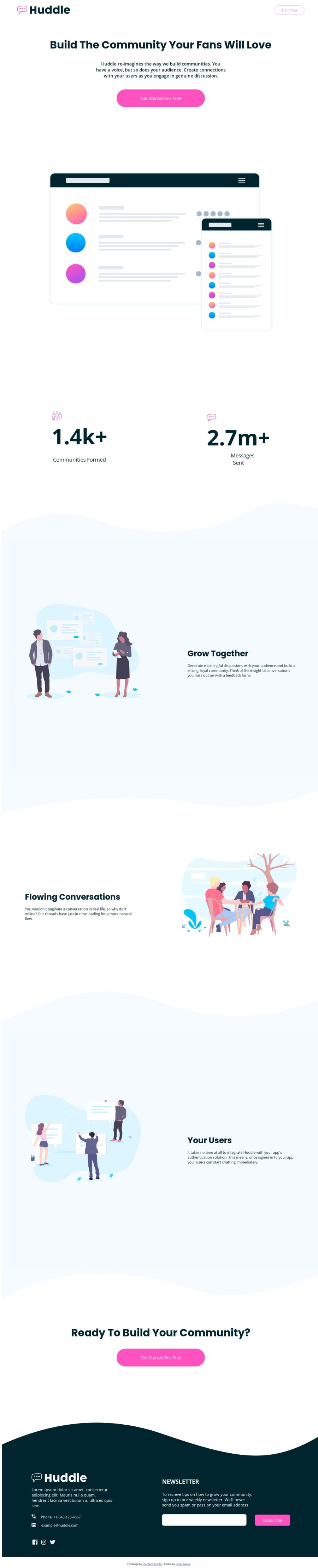 Frontend Mentor | huddle-landing-page-with-curved-sections-master ... Frontend Mentor | huddle-landing-page-with-curved-sections-master ...