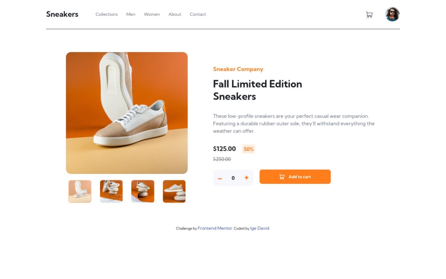 Frontend Mentor E Commerce Product Page Built With Html Css And Js