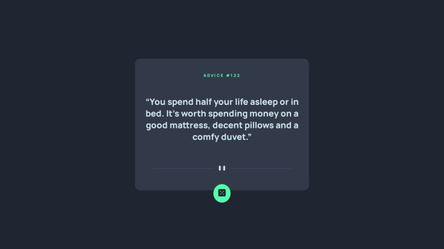 Frontend Mentor Advice Generator Card Using React Coding Challenge