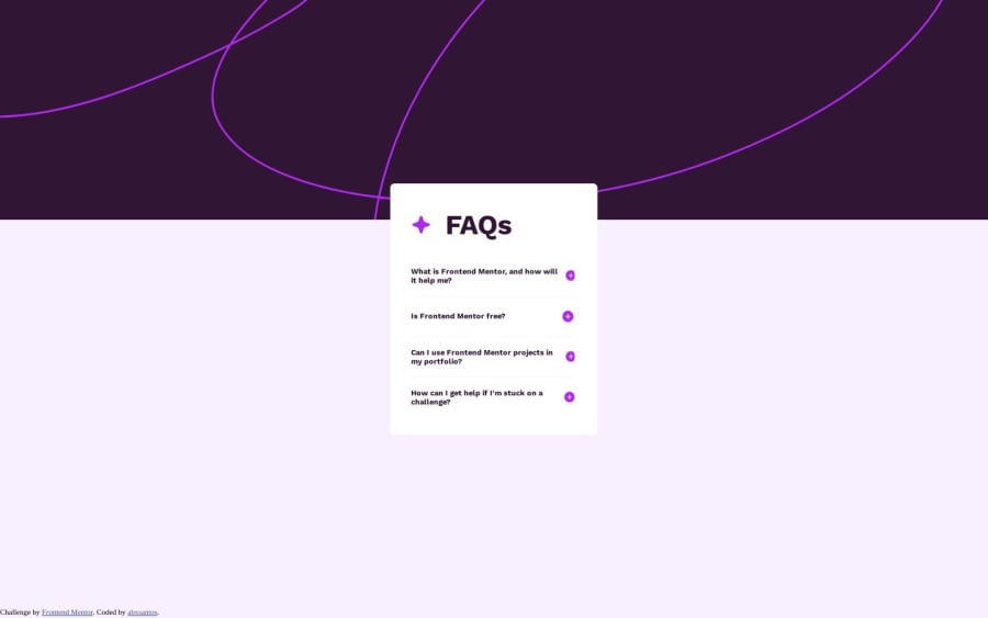Frontend Mentor Pure Html Css And Js Faq Accordion Coding Challenge