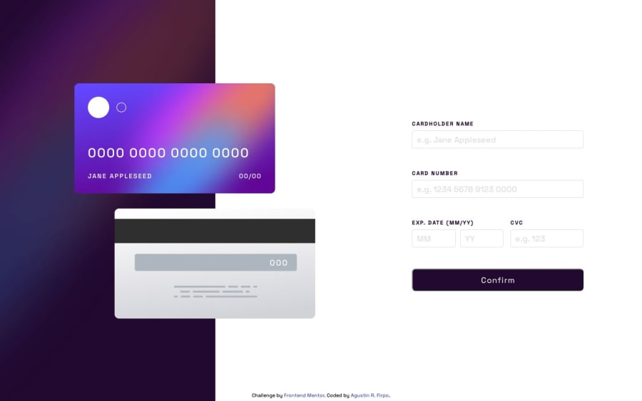 Frontend Mentor Interactive Card Datails Form W Sass Coding