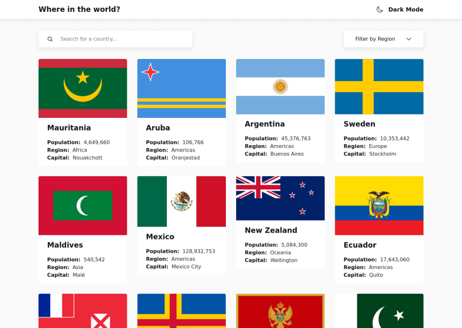 Frontend Mentor Rest Countries Api With React Axios Html Css