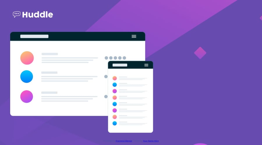 Frontend Mentor Huddle Landing Page Using Html And Css Coding Challenge Solution