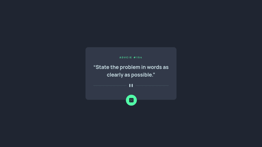 Frontend Mentor Advice Generator App Coding Challenge Solution