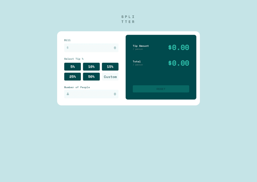 Frontend Mentor Responsive Tips Calculator Using Tailwind Css Coding