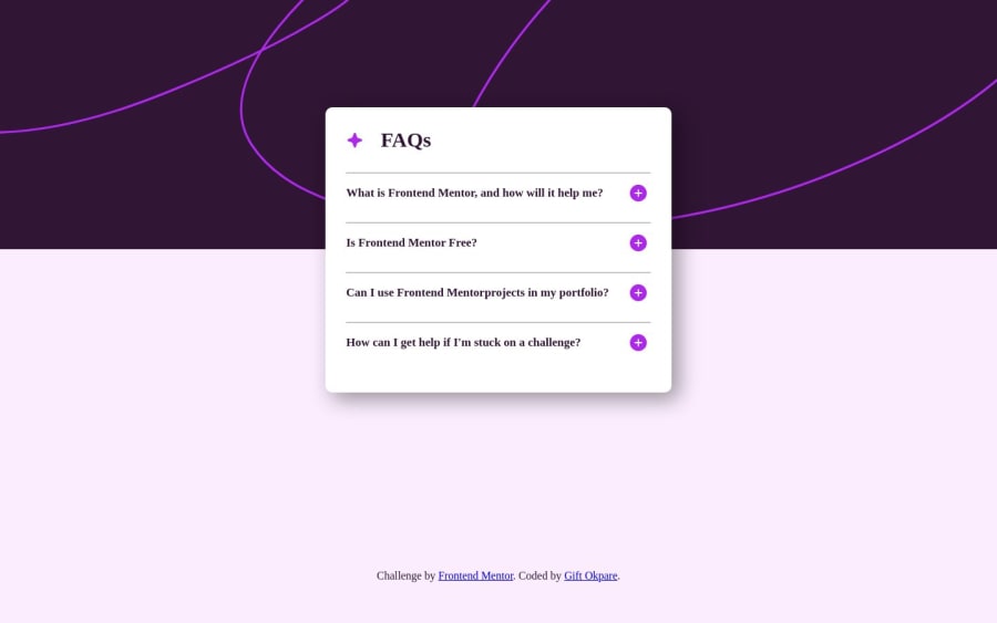 Frontend Mentor Faq Accordion Using Html Css And Vanilla Js Coding Challenge Solution