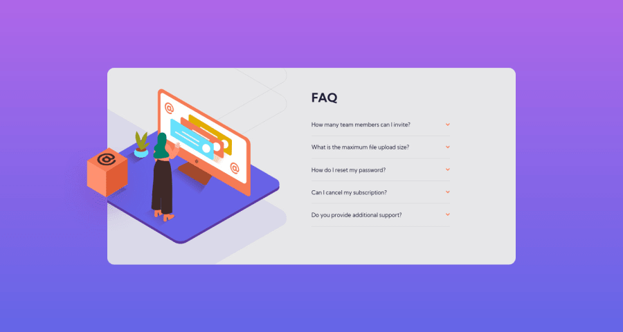 Frontend Mentor Faq Accordion Using Css Grid And Flexbox Coding