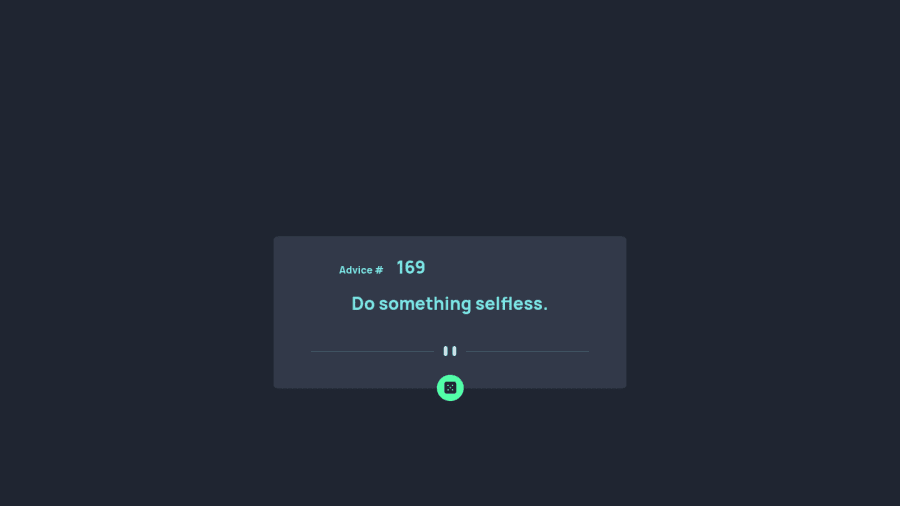 Frontend Mentor Advice Generator App Coding Challenge Solution