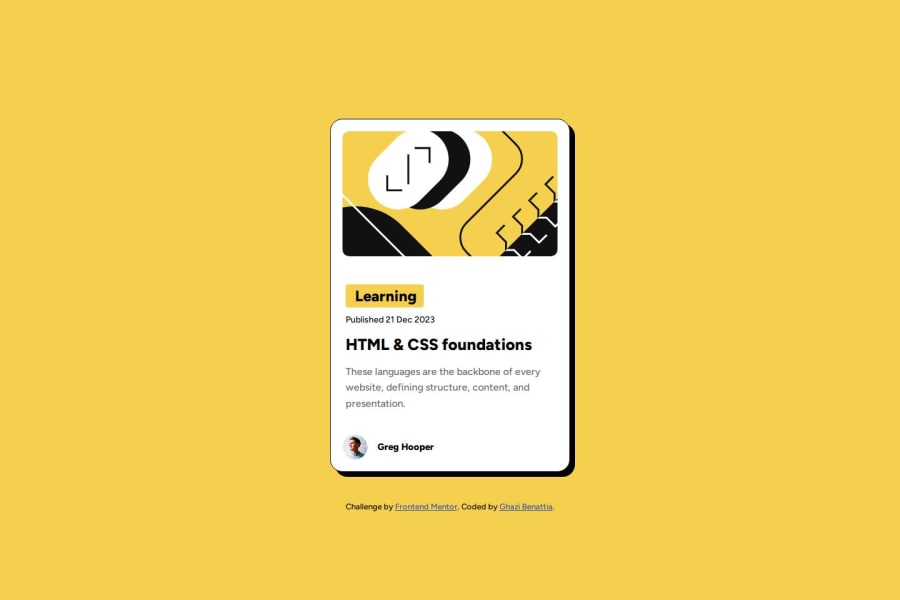 Frontend Mentor Blog Preview Card Using Flexbox And Responsive Design