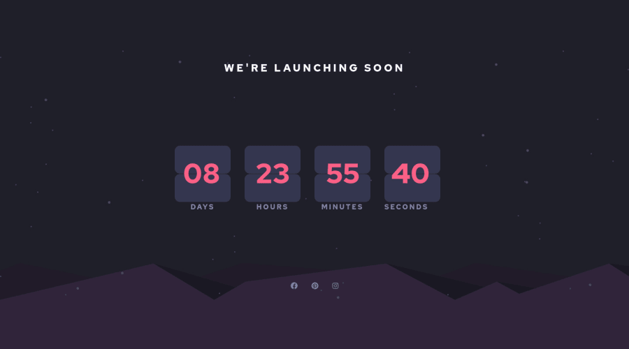 Frontend Mentor Launch Countdown Timer With Vanilla Javascript Coding Challenge Solution