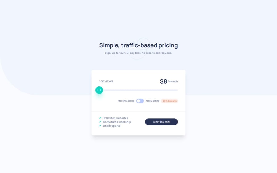 Frontend Mentor Interactive Pricing Component With Html Css And Js Coding Challenge Solution