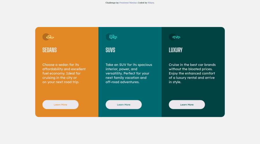 Frontend Mentor 3 Column Preview Card Using Css Flex Coding Challenge Solution