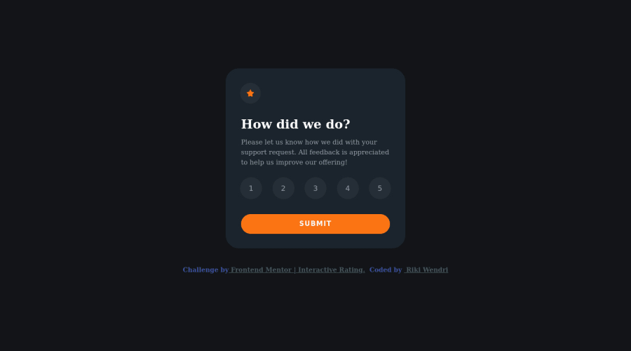 Frontend Mentor Interactive Rating Using React Styled Components