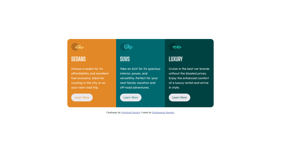 Frontend Mentor 3 Preview Cards Using Html Css Coding Challenge Solution