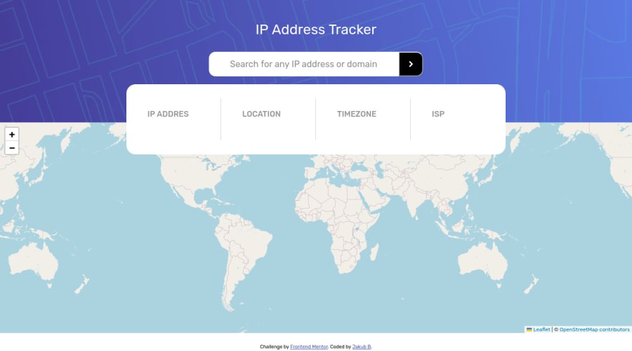 Frontend Mentor Ip Address Tracker Coding Challenge Solution