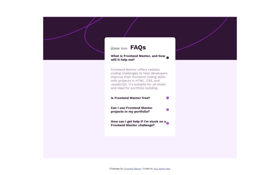 Frontend Mentor Responsive Faq Page Using Html Css And Js Coding Challenge Solution