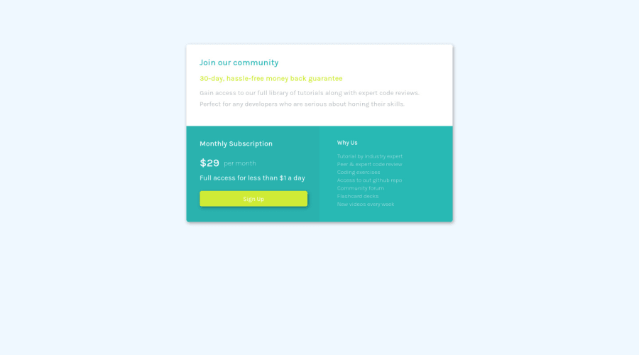 Frontend Mentor Responsive Single Page Card Using Vanilla Html And Css Coding Challenge Solution