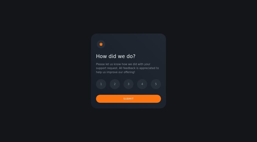 Frontend Mentor Interactive Rating Component Tailwindcss Coding