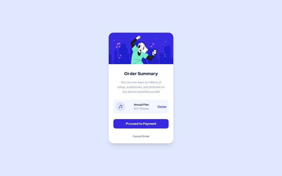 Frontend Mentor Order Summary Html Y Tailwindcss Coding Challenge