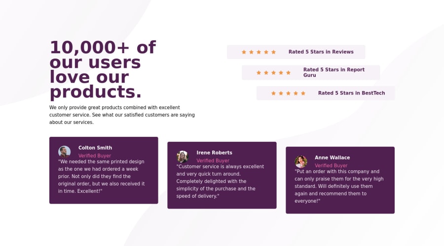 Frontend Mentor Social Proof Section Coding Challenge Solution