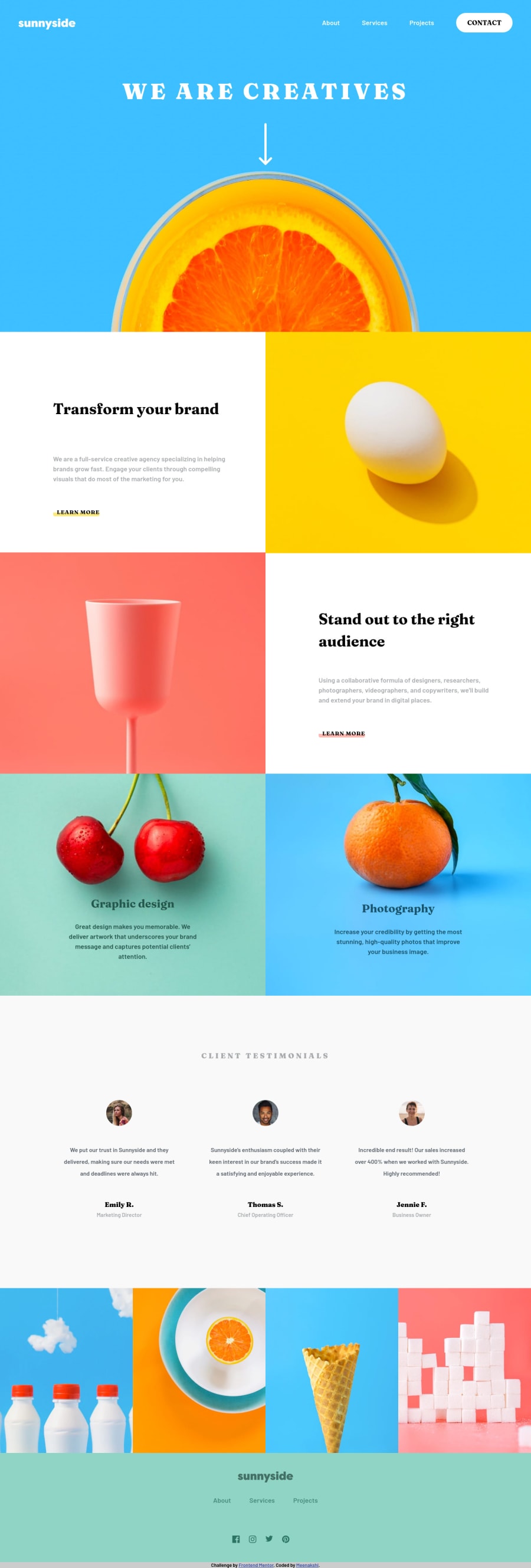 Frontend Mentor Sunny Side Agency Landing Page Using Html Css Sass