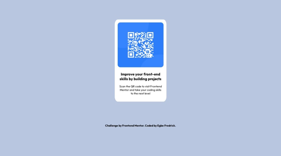 Frontend Mentor Qr Code Component Using Html Css Grid And Flexbox Coding Challenge Solution