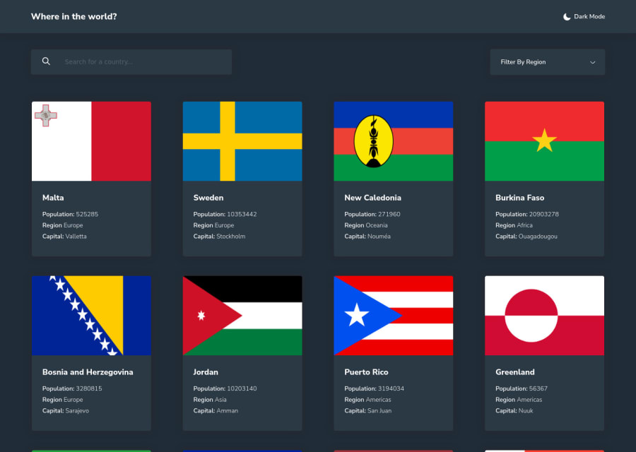 Frontend Mentor Rest Countries Api With Theme Switcher Coding