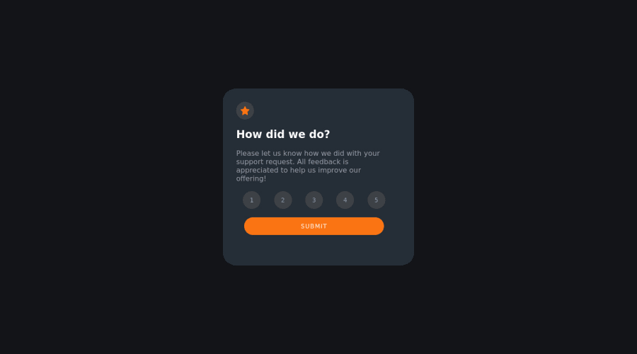 Frontend Mentor Responsive Rating Page With Html Css And Javascript Coding Challenge Solution