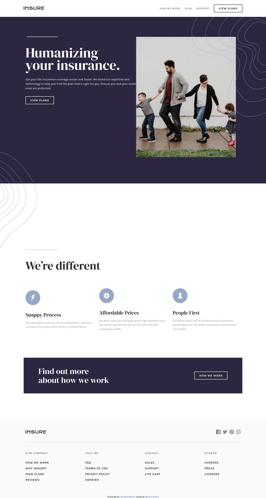 Frontend Mentor Insure Landing Page Using Html Css And Javascript