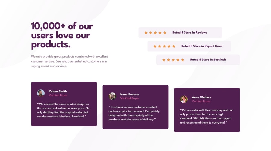 Frontend Mentor Social Proof Section Using Grid And Flex Coding