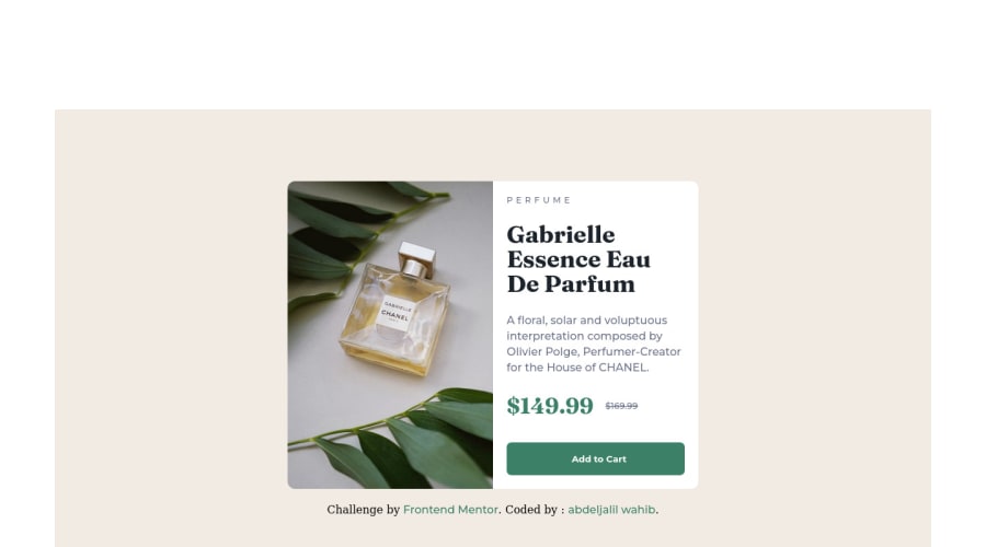 Frontend Mentor Responsive Product Preview Card Using Flexbox Coding