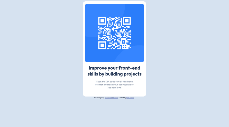 Frontend Mentor Qr Code Card Using Grid Coding Challenge Solution