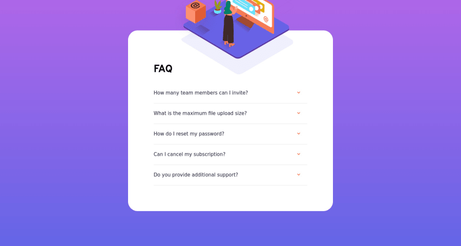 Frontend Mentor Faq Accordion Card Using Css Flexbox Coding Challenge
