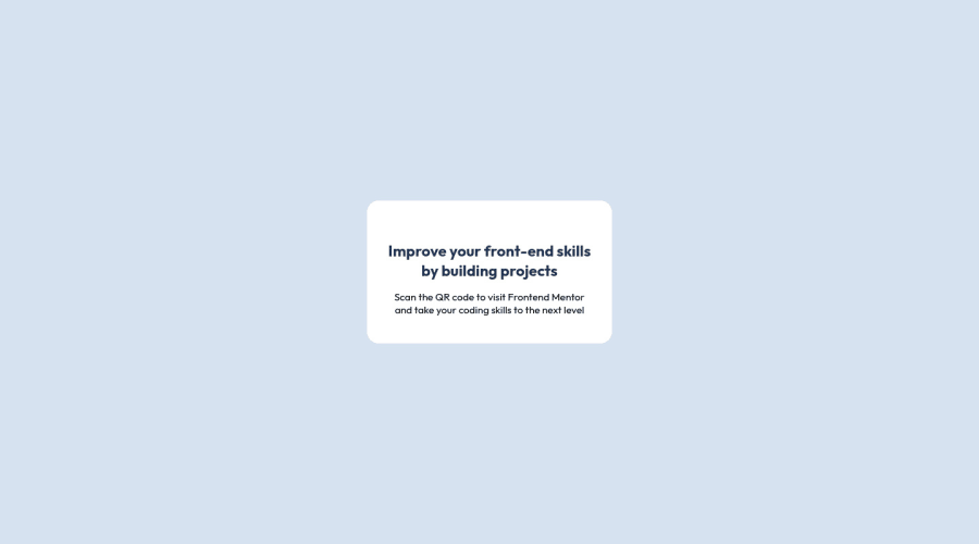 Frontend Mentor 2nd Attempt Qr Code Component Using Html And Css