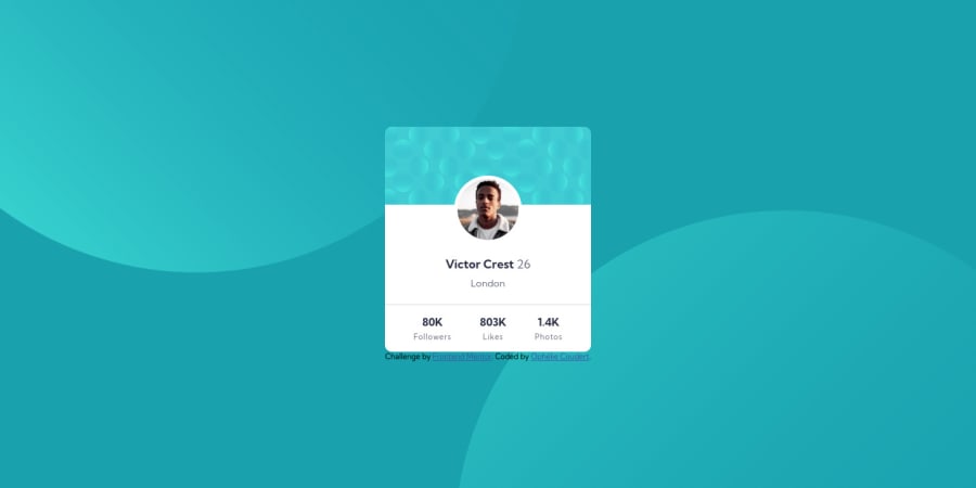 Frontend Mentor Responsive Profile Card Coding Challenge Solution
