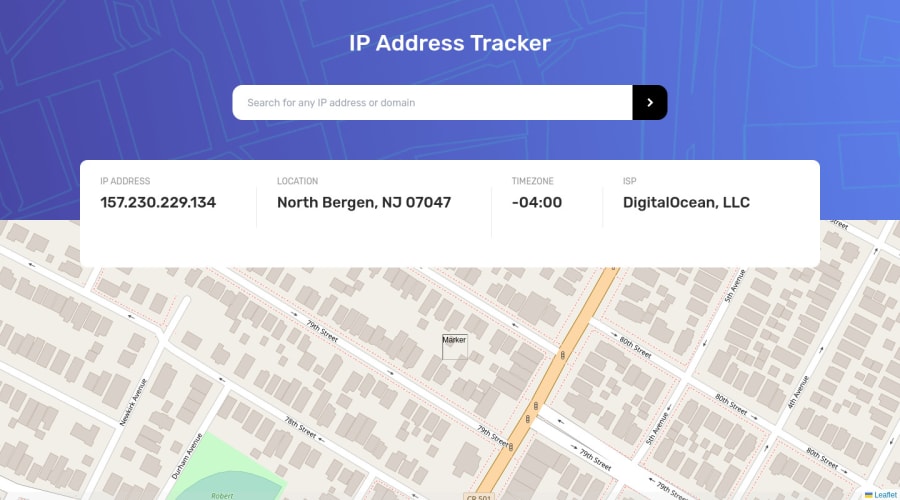 Frontend Mentor Ip Address Tracker Using React Ipify And Leaflet Coding Challenge Solution