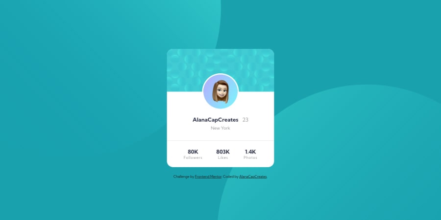 Frontend Mentor Profile Card Component Using Html And Css Coding