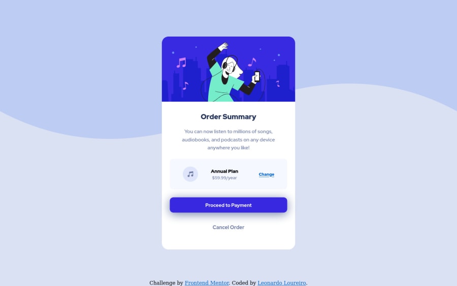 Frontend Mentor Order Summary Component Main Using Sass Coding Challenge Solution