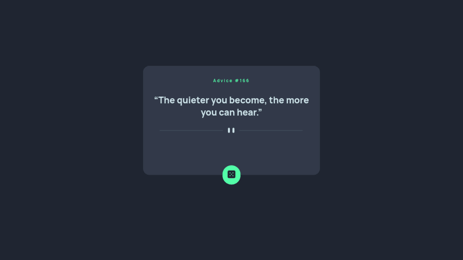 Frontend Mentor Advice Generator App Built With React Using Axios For