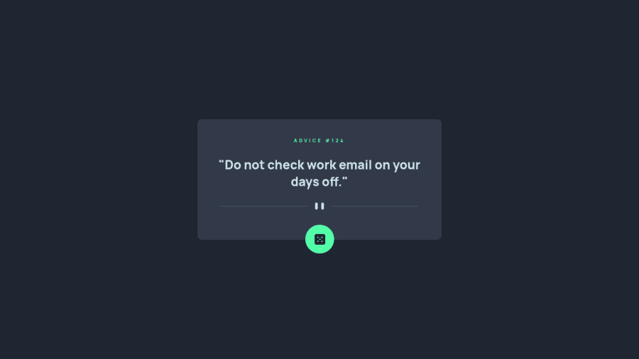 Frontend Mentor Advice Generator App Html Css Javascript Api Coding Challenge Solution