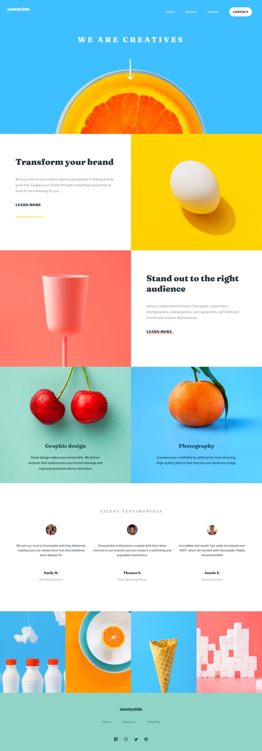 Frontend Mentor Responsive Sunnyside Landing Page With Css Grids
