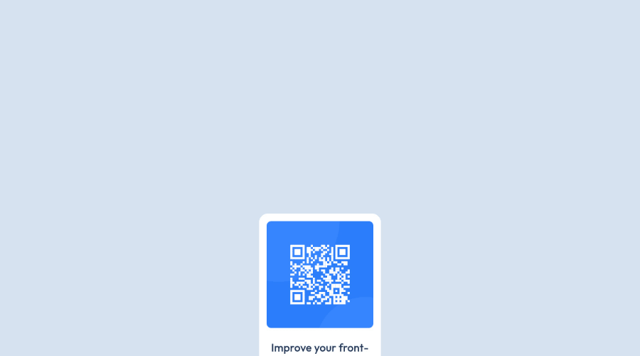 Frontend Mentor Qr Code Component Challenge Using Media Query For