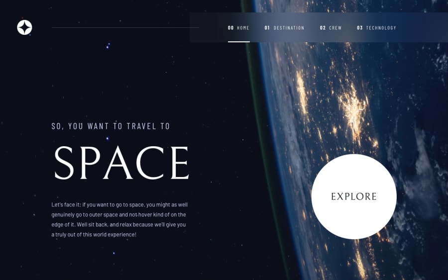 Frontend Mentor Space Website Using Reactjs Sass And