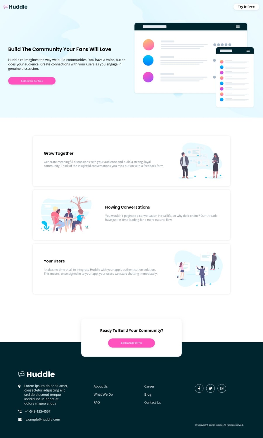 Frontend Mentor Mobile First And Pure Css Landing Page Using Sass