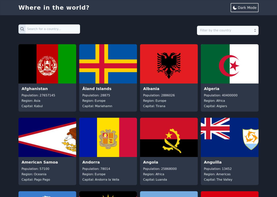 Frontend Mentor React Tailwind Css Countries Rest Api