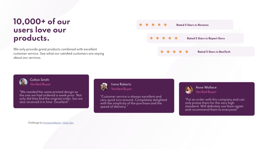 Frontend Mentor Social Proof Section Using Grid Flexbox Coding