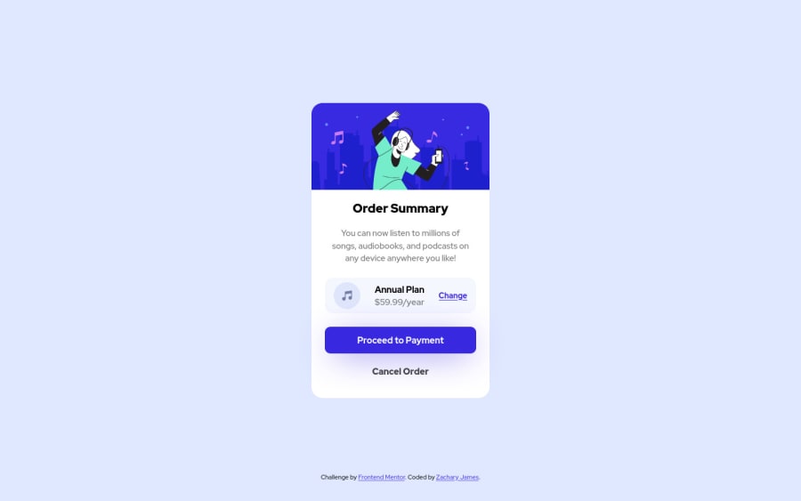 Frontend Mentor Order Summary Card Made In Css Grid Coding Challenge Solution 2139