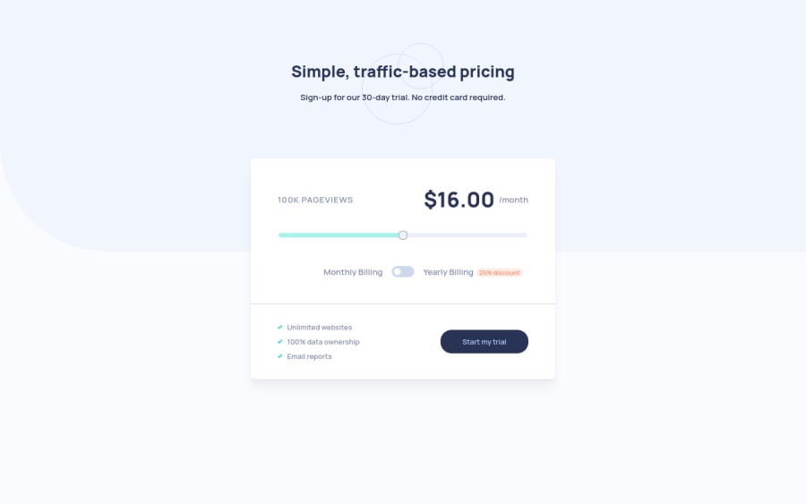 Frontend Mentor Interactive Price Component Using Html Css And Js