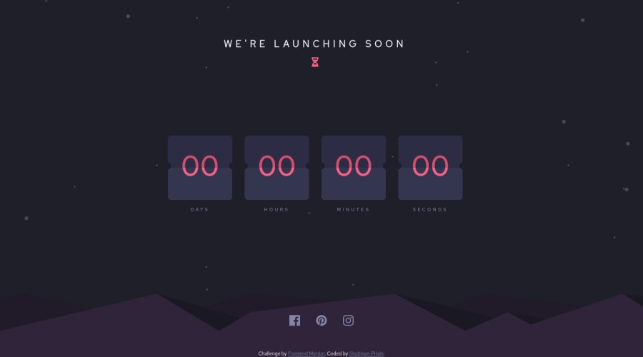 Frontend Mentor Launch Countdown Timer Solution Made With Html Css